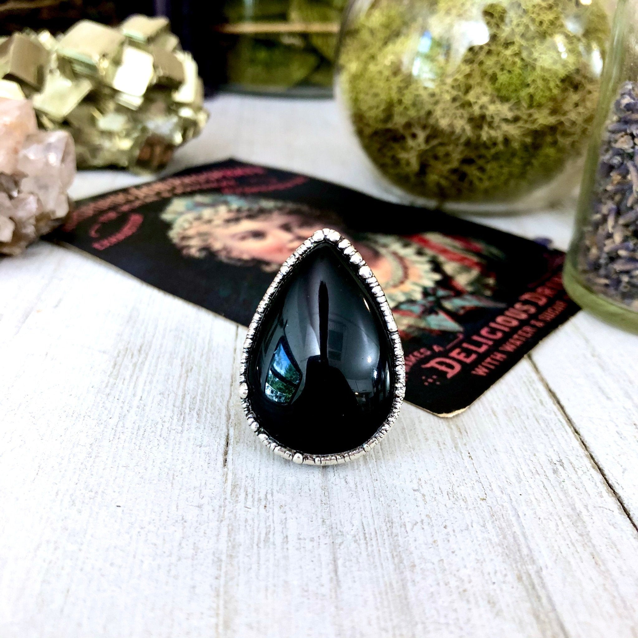 Rainbow Obsidian Ring