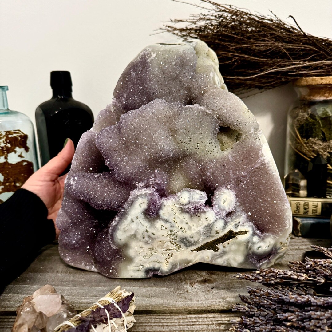 Huge 21 Pound Self Standing High Quality Druzy Amethyst Geode Crystal Cluster / Foxlarkcrystals ...
