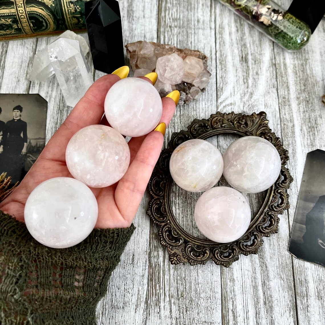 Small Rose Quartz Crystal Sphere / Foxlarkcrystals / Pink Crystal ...
