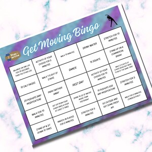 Get Moving Bingo Printable - Etsy