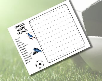 Soccer Word Search, Printable Kids Activities, Family Games, Family ...