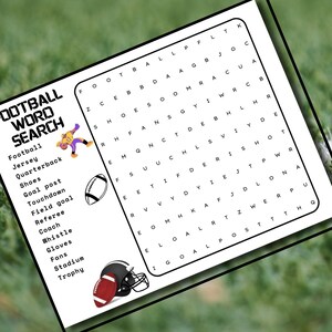 Football Word Search Printable - Etsy