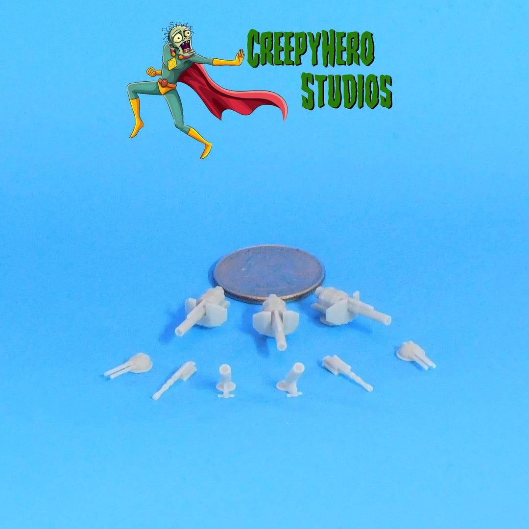 Micro Gaslands 10mm Scale 3D Resin Printed Cannon Five Weapon Set - Etsy