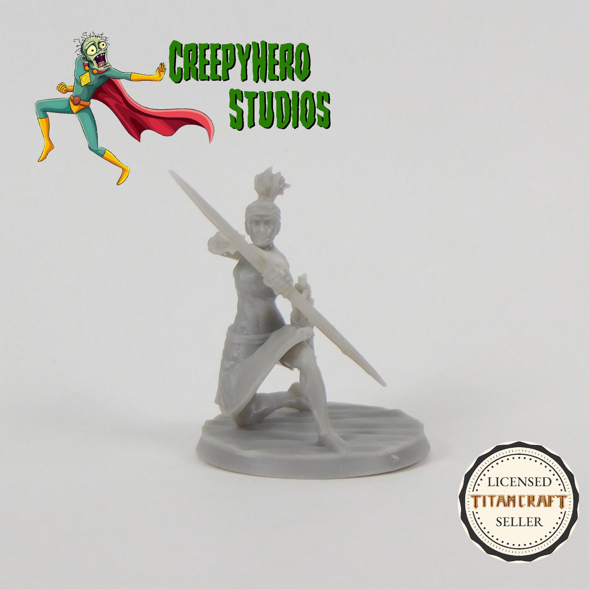 3D Resin Printed 28mm Scale Native Archer Kneeling Miniature - Etsy