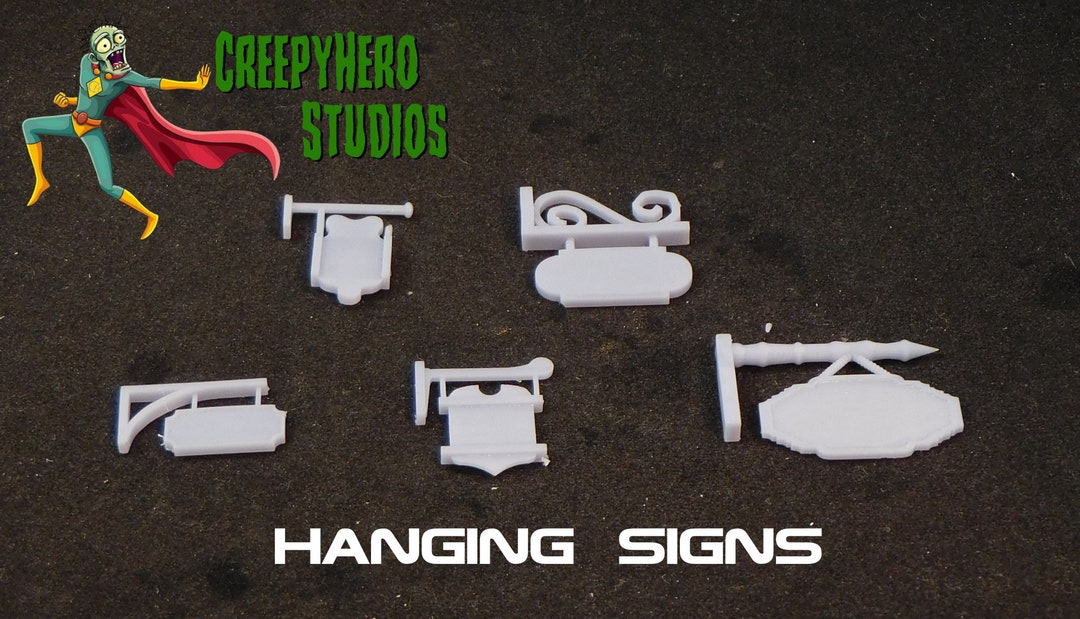 28mm Scale 3D Resin Printed Early American Hanging Sign Set - Etsy