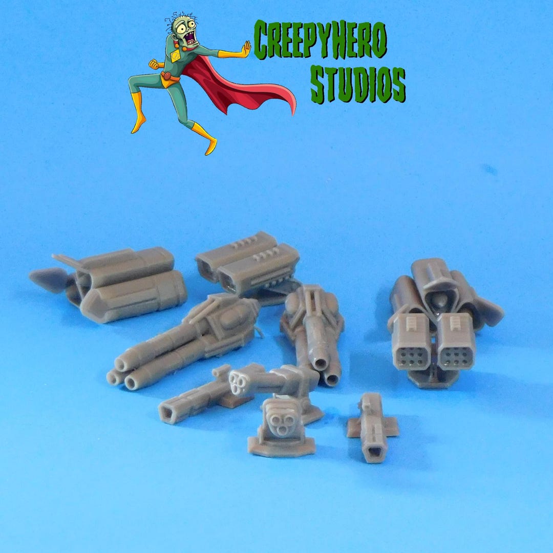 Gaslands 20mm (1:64) Scale 3D Resin Printed Missile Launcher Set – Post ...