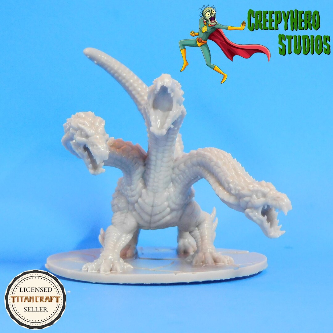 Fantasy 3D Resin Printed 28mm Scale Hydra Miniature - Etsy