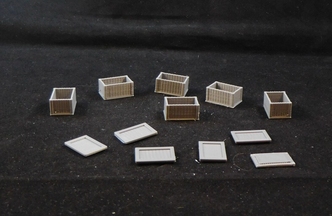 28MM Open Crates With Lids Set - Etsy