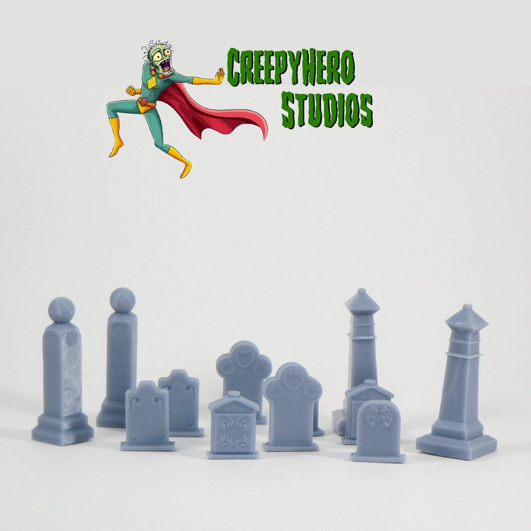 3D Resin Printed 28mm Scale Cemetery Stones Two Set - Etsy