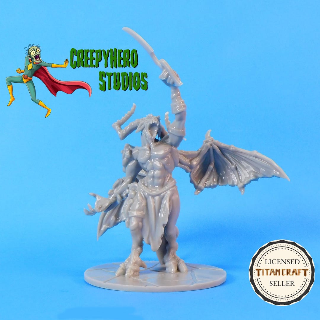 3D Resin Printed 28mm Scale Fantasy Demon Lord Miniature - Etsy