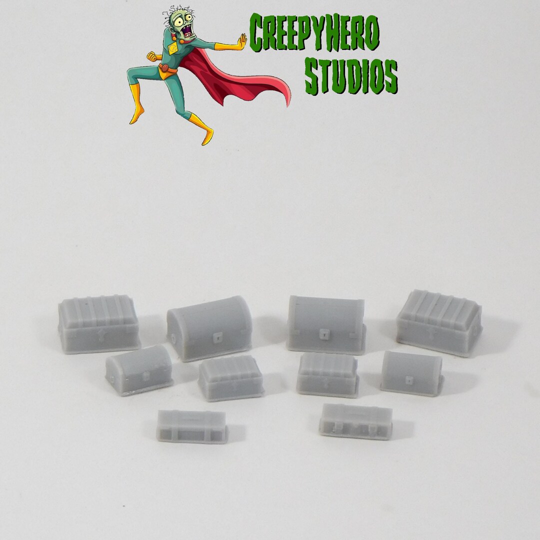 3D Resin Printed 28MM Scale Chest Set - Etsy