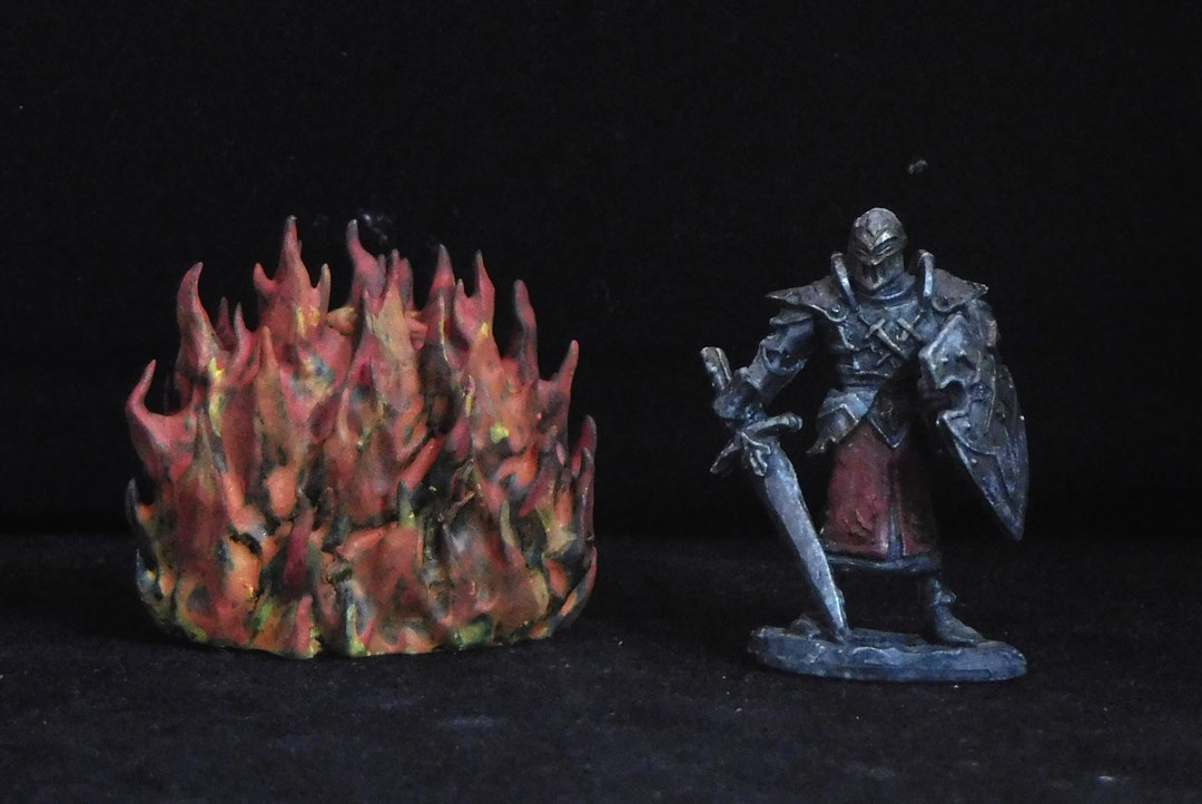 Fantasy 3D Resin Printed 28mm Wall of Fire Spell Effect - Etsy
