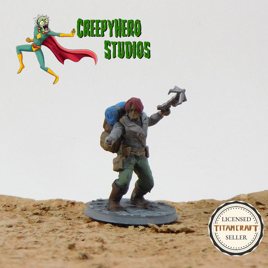 3D Resin Printed 28mm Scale Pulp Adventurer With Pistol and Grappling ...