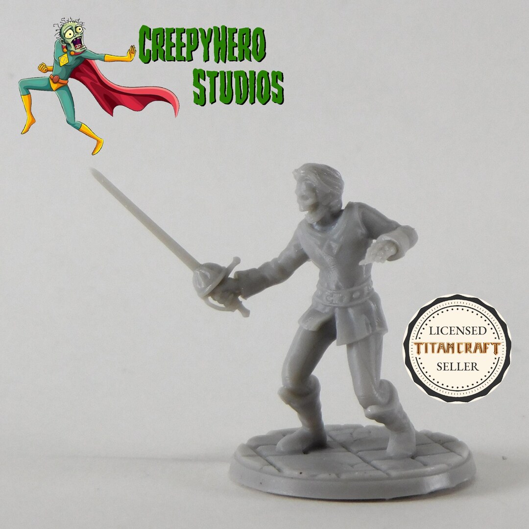 3D Resin Printed 28mm Scale Fantasy Vampire Swordsman Miniature - Etsy