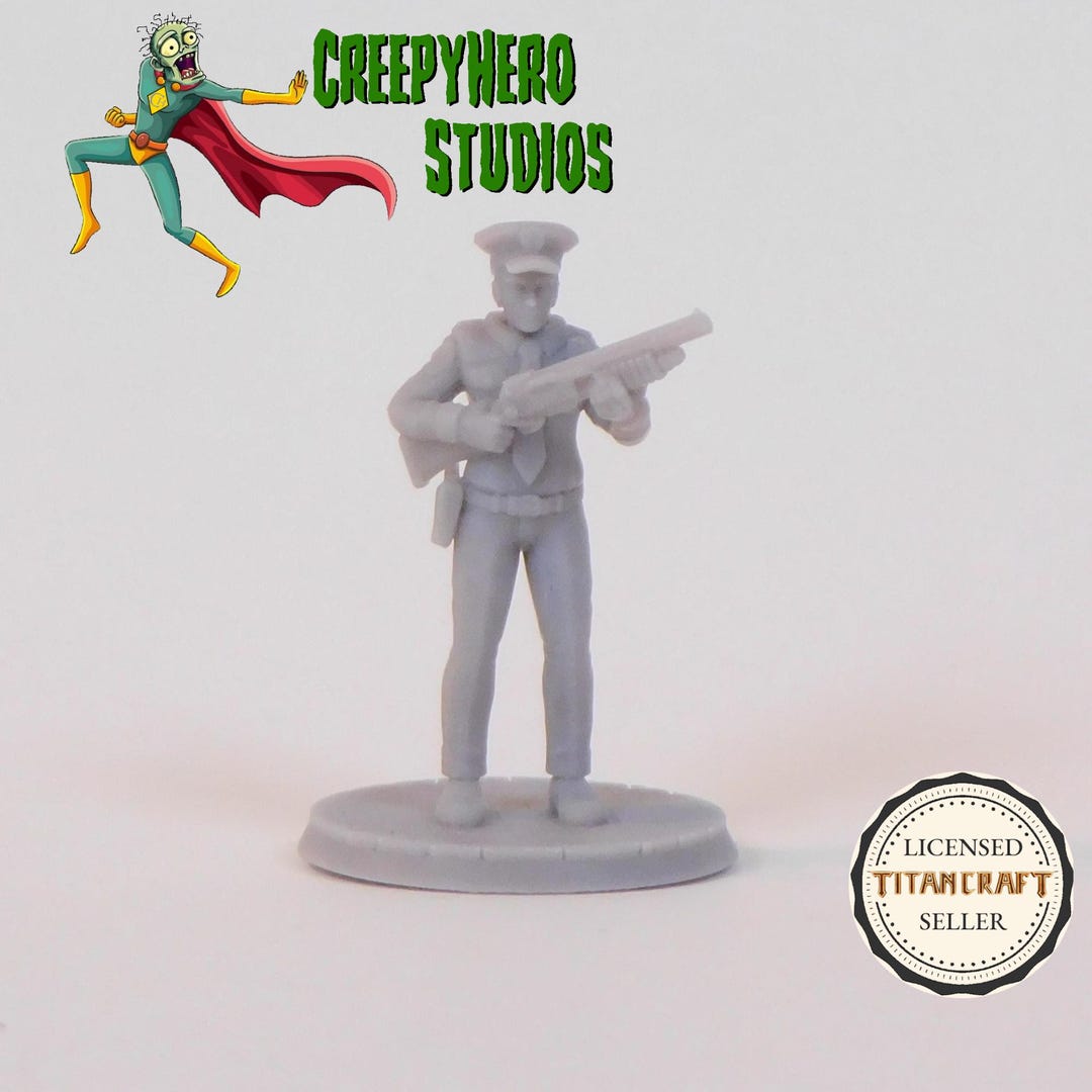 3D Resin Printed 28mm Scale Guard Cop Miniature - Etsy