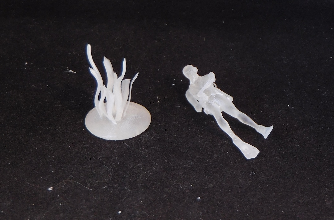 28MM Scale 3D Resin Printed Scuba Diver Number Four Miniature With Base ...