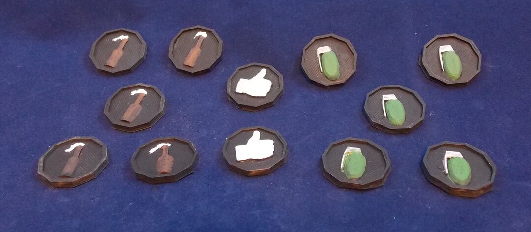 Gaslands Throwable and Vote Tokens - Etsy