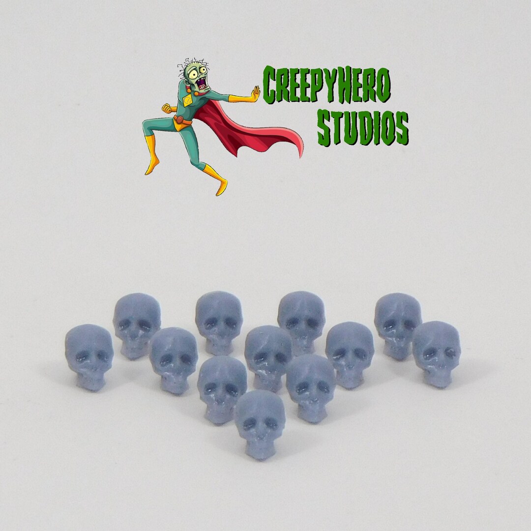 3D Printed 28MM Scale Skull Set - Etsy
