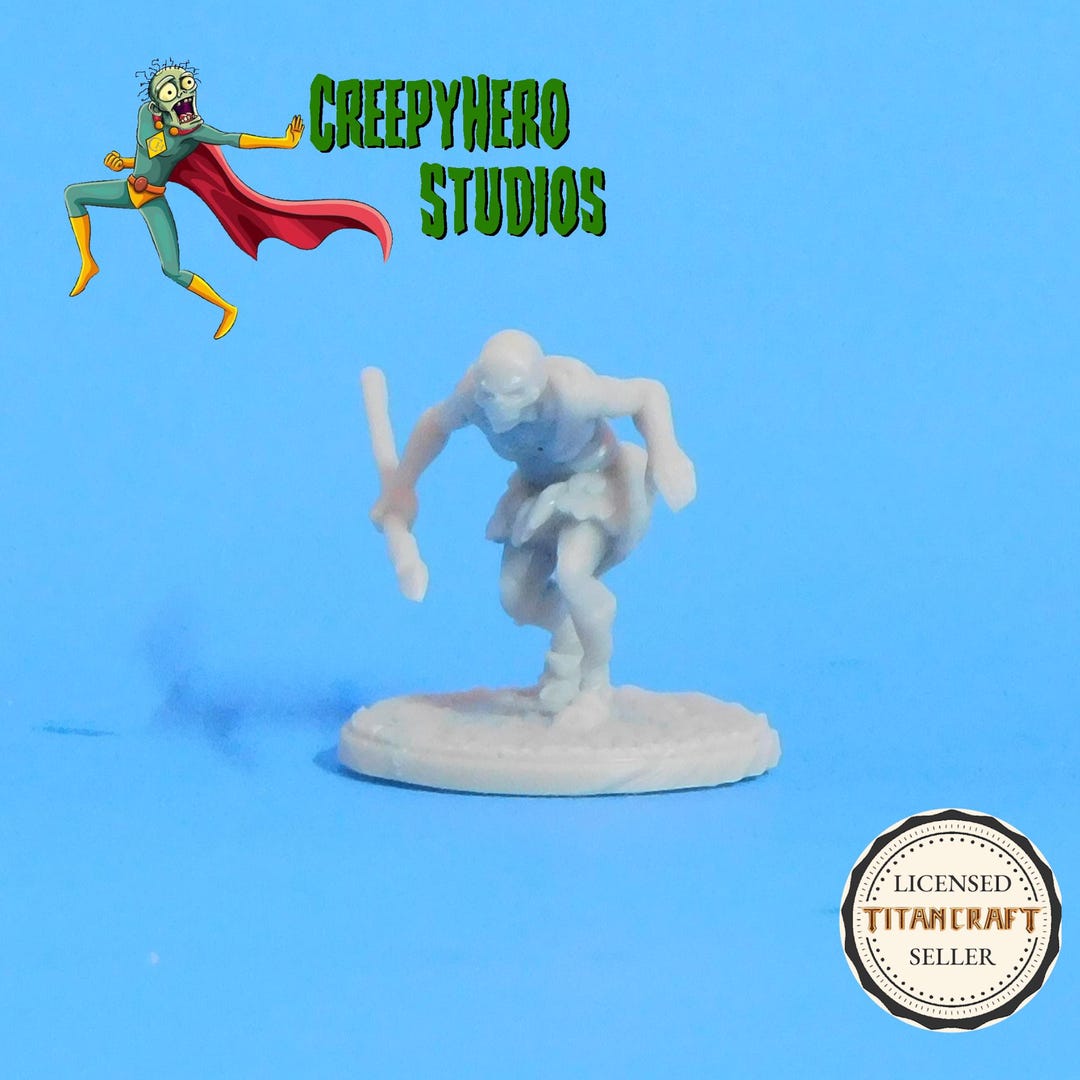 Pulp Era 28mm Scale 3D Resin Printed Crouching Cannibal Miniature for ...
