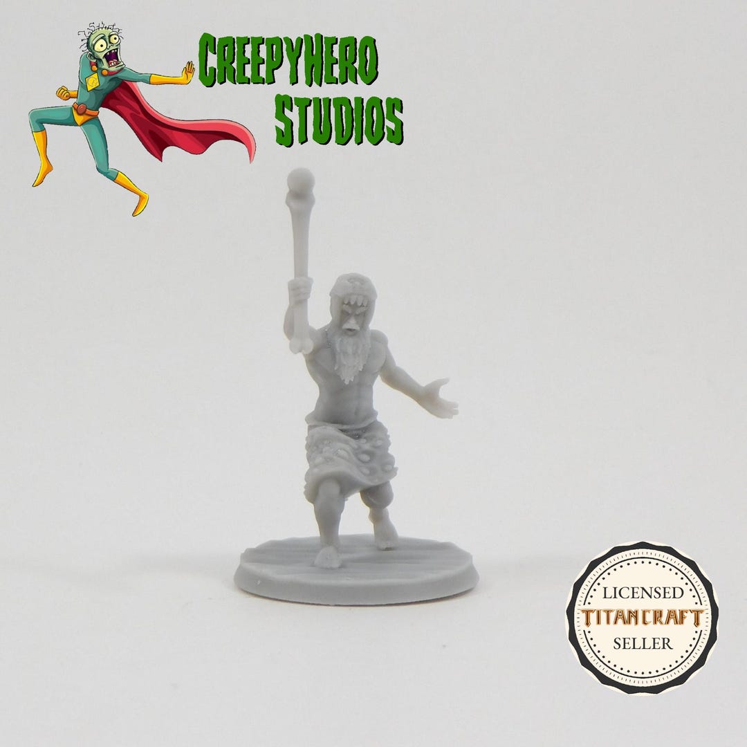 3D Resin Printed 28mm Scale Pulp Era Lowman With Bone Club Miniature - Etsy