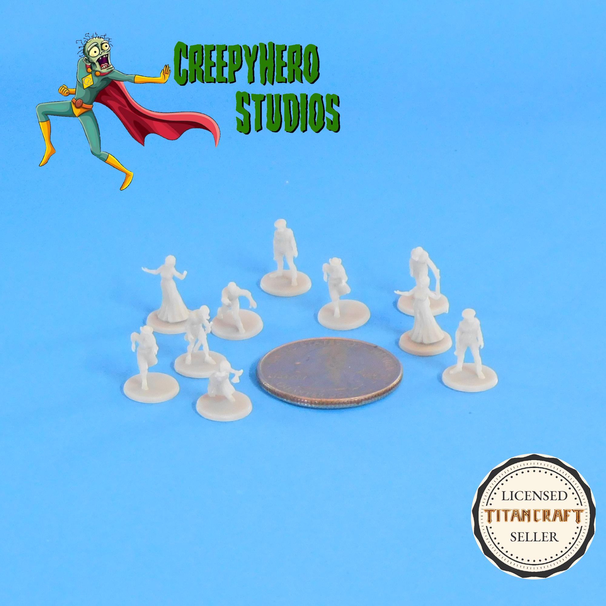 Micro Gaslands 10mm Scale Zombie Miniature Set – Post-apocalyptic ...