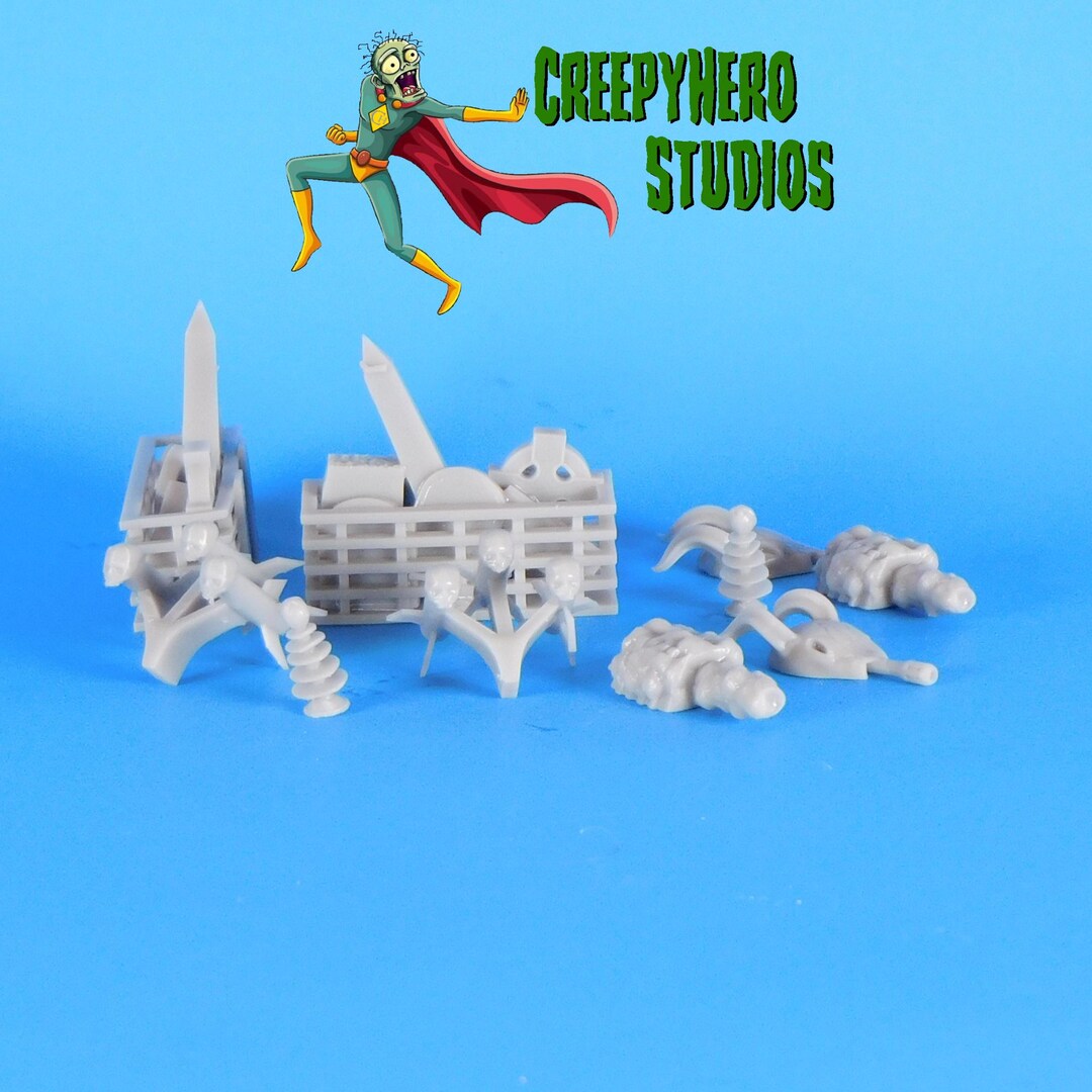 Gaslands 3D Resin Printed 20mm Scale Spooky Weapon Set - Etsy