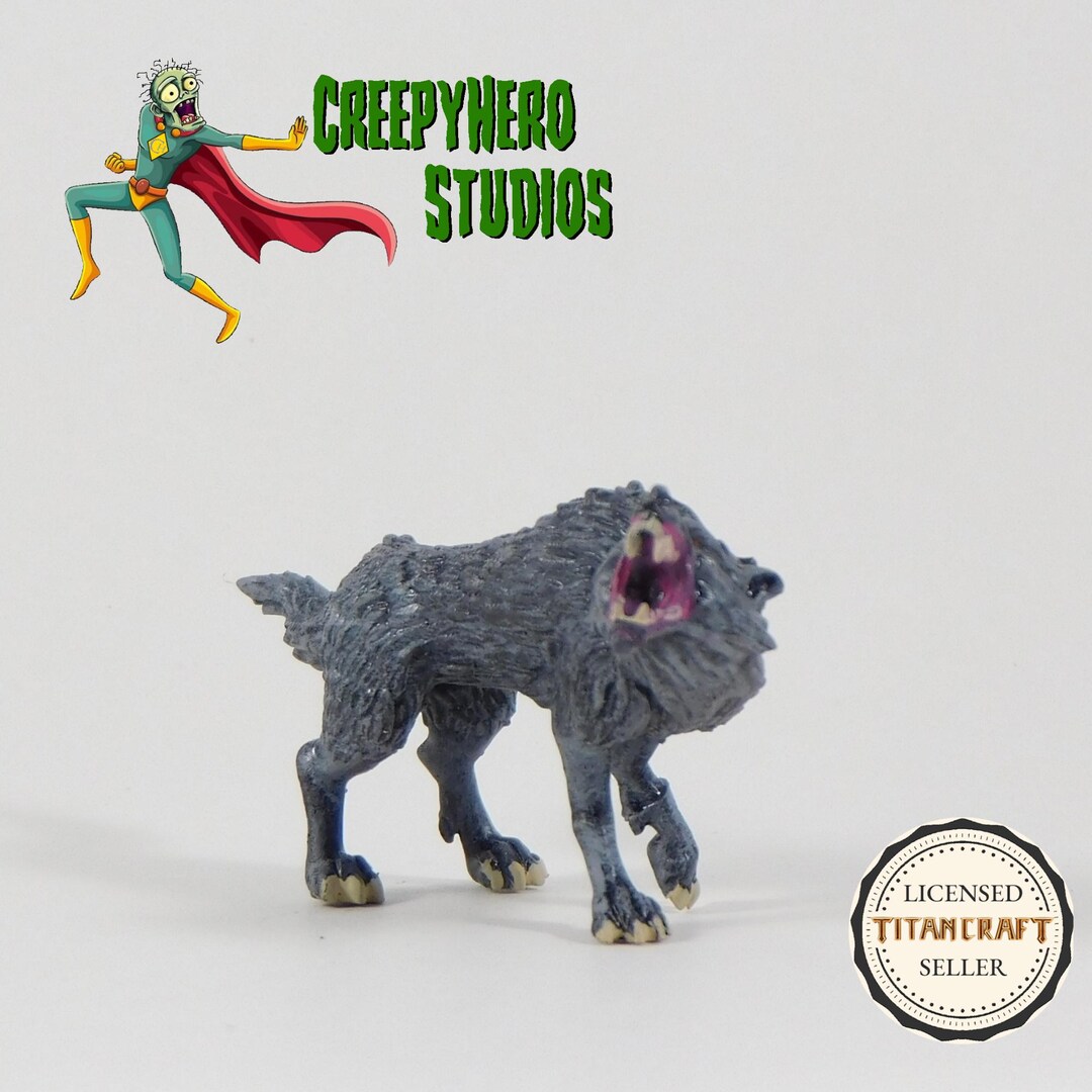 3D Resin Printed 28mm Scale Giant Wolf Attacking Miniature - Etsy