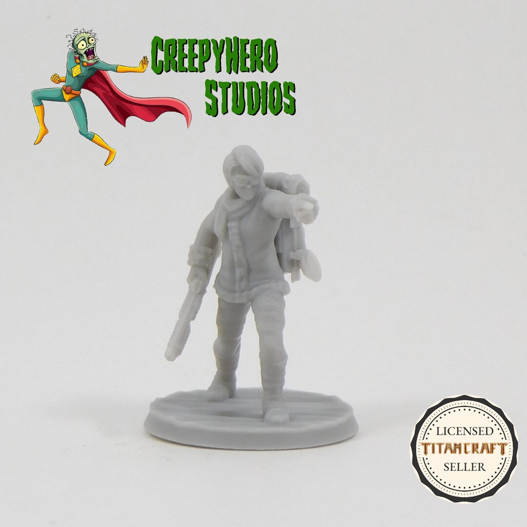 3D Resin Printed 28mm Scale Pulp Era Arctic Explorer Pointing Miniature ...