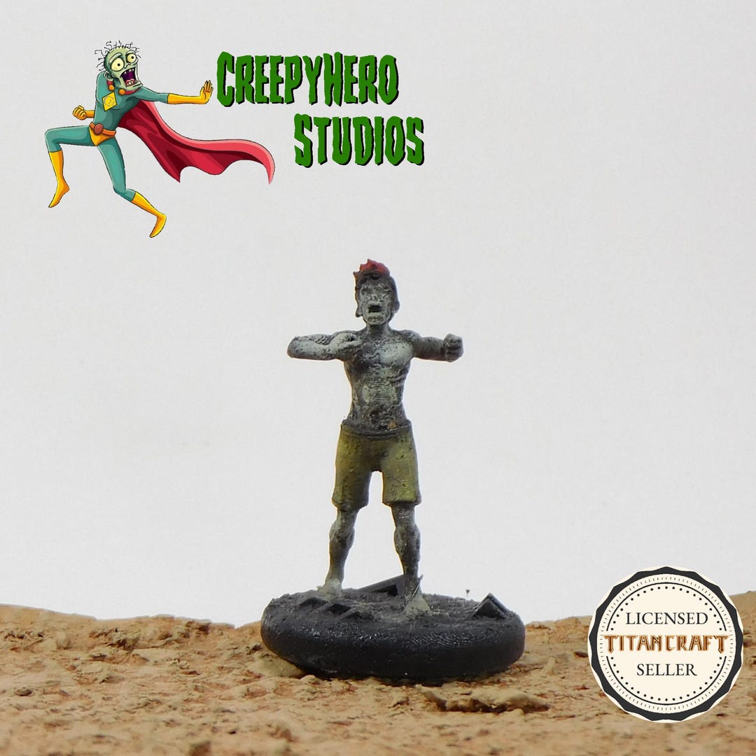 3D Resin Printed 28mm Scale Howler Zombie Pounding Chest Miniature and ...