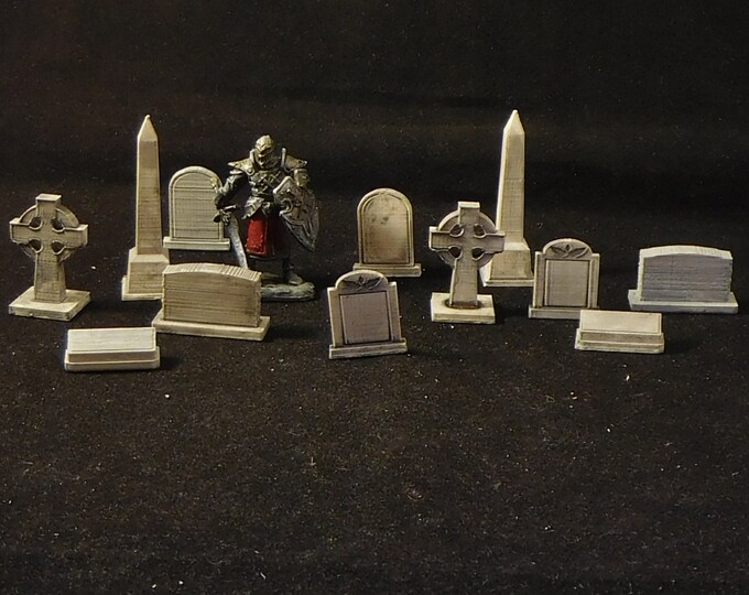 Set of 3 Handmade Miniature Gravestones, Spooky Tiny Headstones, Very ...