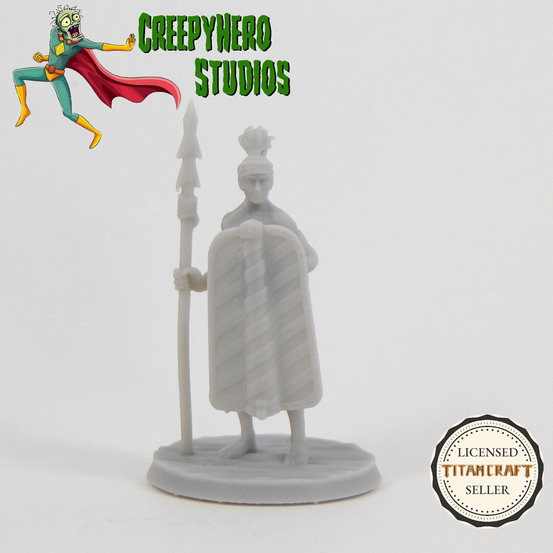 3D Resin Printed 28mm Scale Pulp Era Tribal Guard Miniature - Etsy