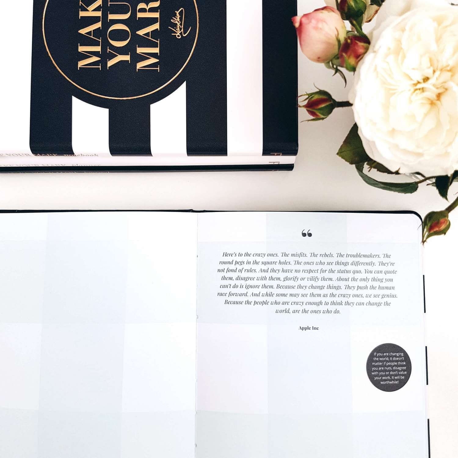 MAKE YOUR MARK Notebook With Leadership Quotes unique Inspirational ...