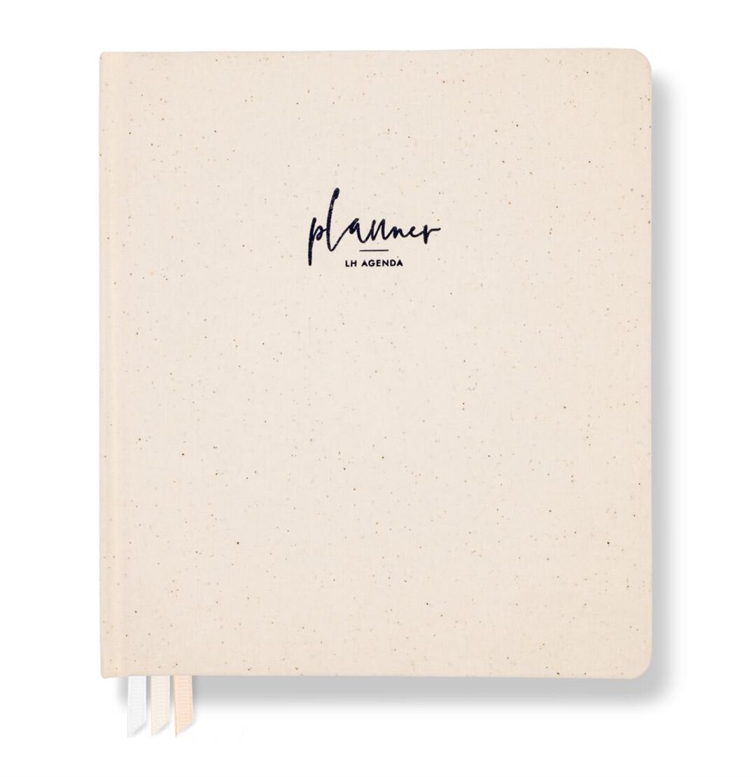 LH Agenda Weekly Planner - White Linen Hard Cover - Etsy