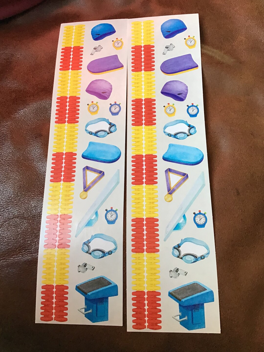 3 X 12" Swimming & Diving Scrapbook Stickers Vintage Creative Memories ...