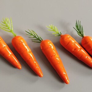 5 Foam Carrots, Fake Carrots, Mini Vegetables, Craft Supplies ...