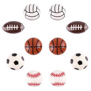 5 Sports Magnets, Resin Sports Magnets, Sports Push Pins, Kitchen ...