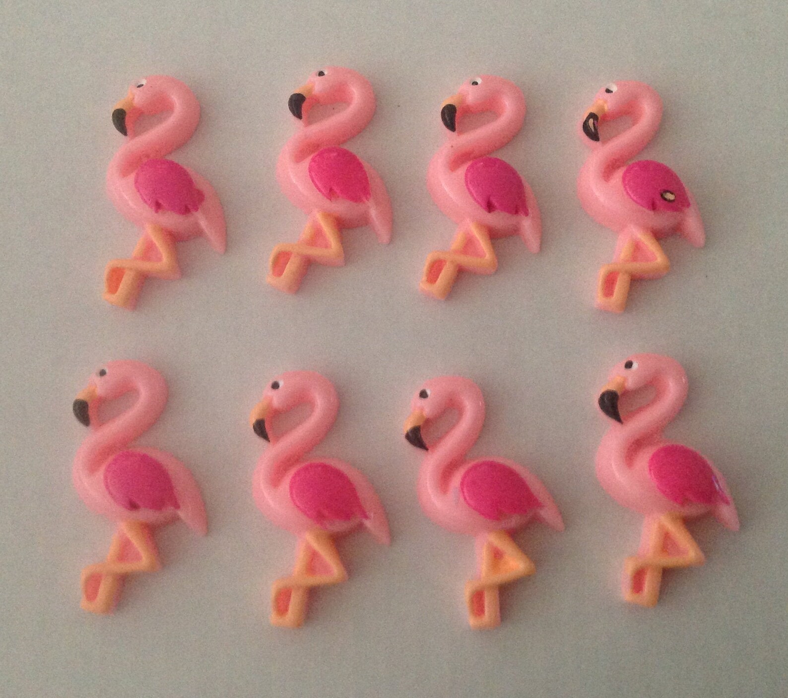 10 Flamingo Cabochons, Resin Flamingos, Crafting Supplies, Pink ...