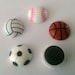 5 Sports Magnets, Resin Sports Magnets, Sports Push Pins, Kitchen ...