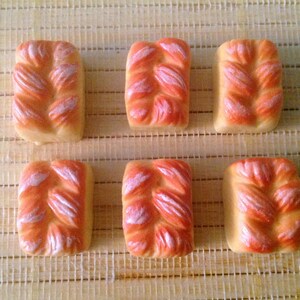 2 Mini Bread Loaf, Mini Resin Bread Loaves, Crafting Supplies, Mini ...