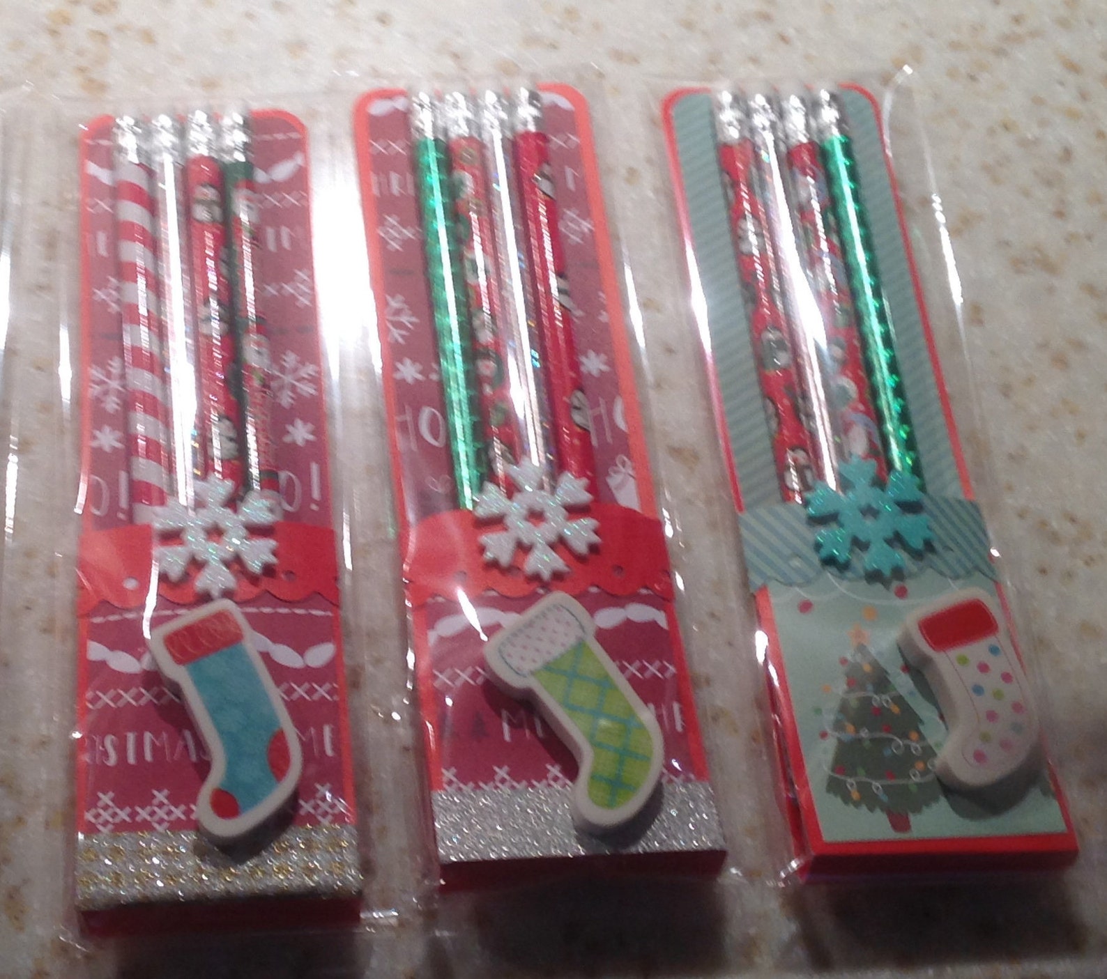 1 Christmas Pencil Set, Pencil Gift Pack, School Supplies, Stocking ...