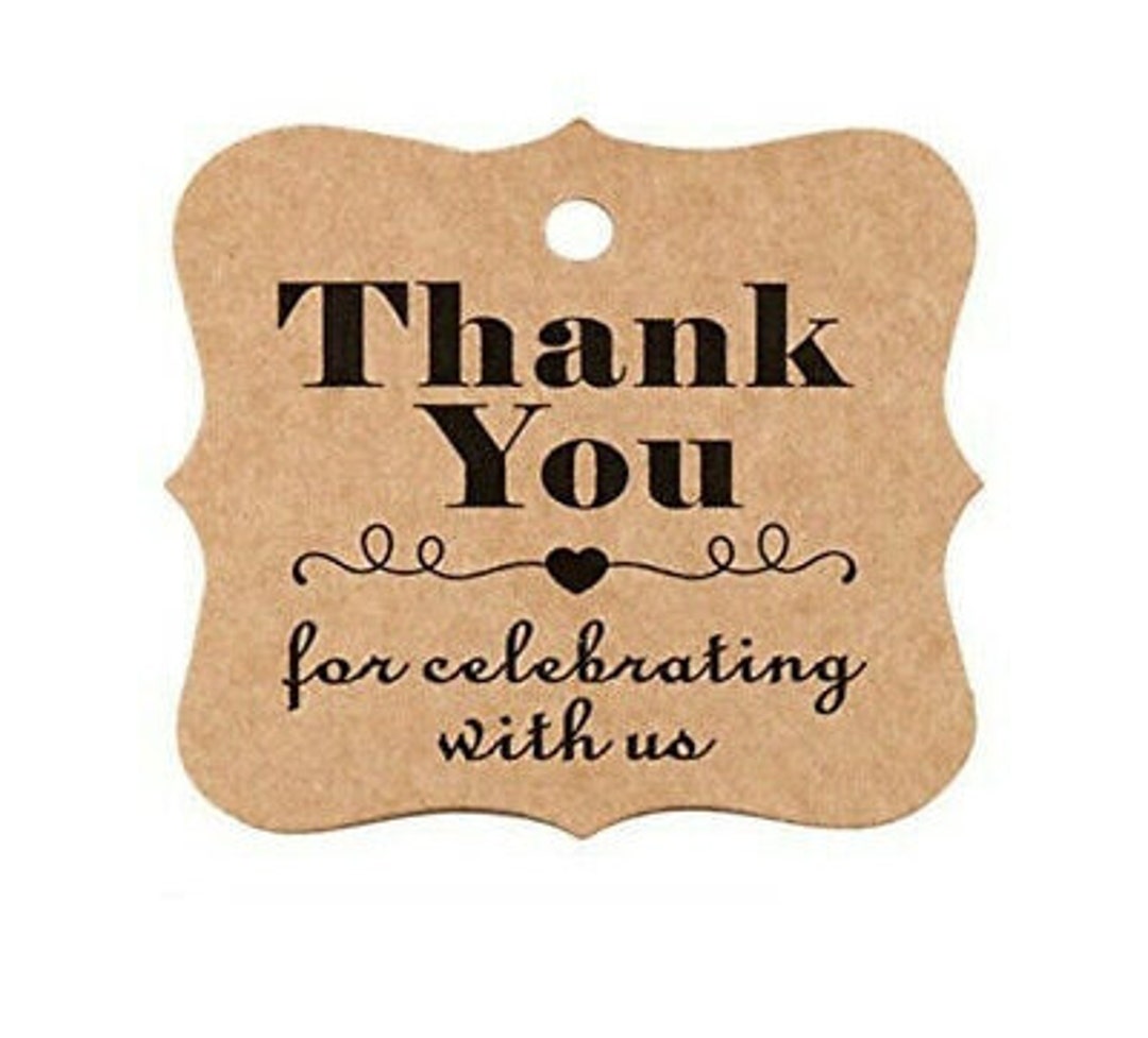 25 Thank You Tags, Party Favor Tags, Party Favors, Party Supplies ...