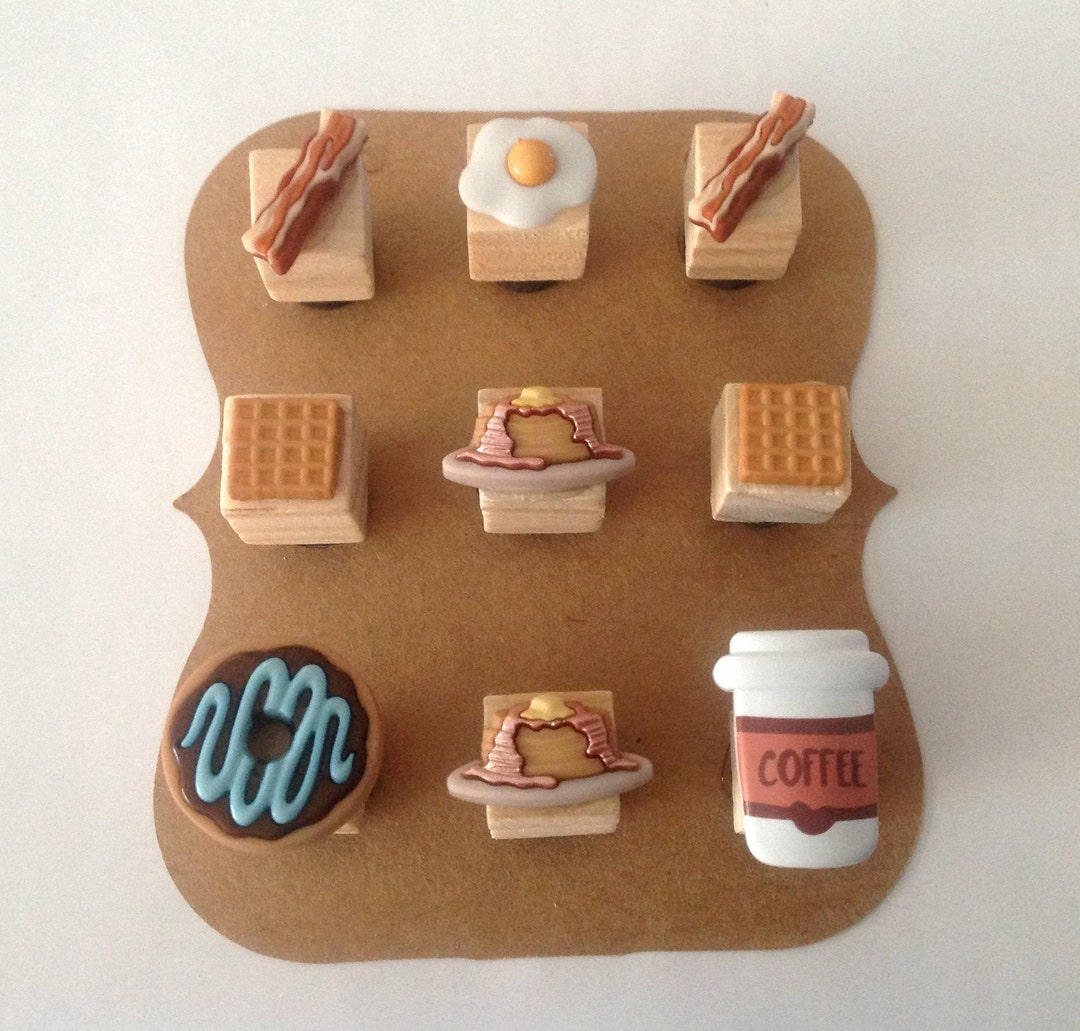 9 Breakfast Food Magnets, Food Magnets, Diner Food Magnets, Bacon & Egg ...