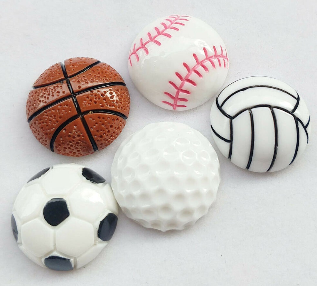 5 Sports Magnets, Resin Sports Magnets, Sports Push Pins, Kitchen ...