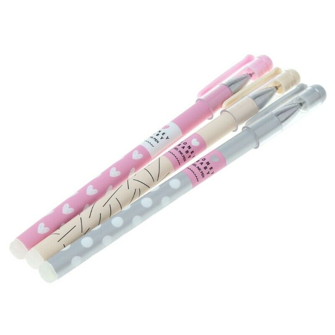 1 Pink Heart Gel Pen Novelty Heart Pen Polka Dot Gel Pen | Etsy UK