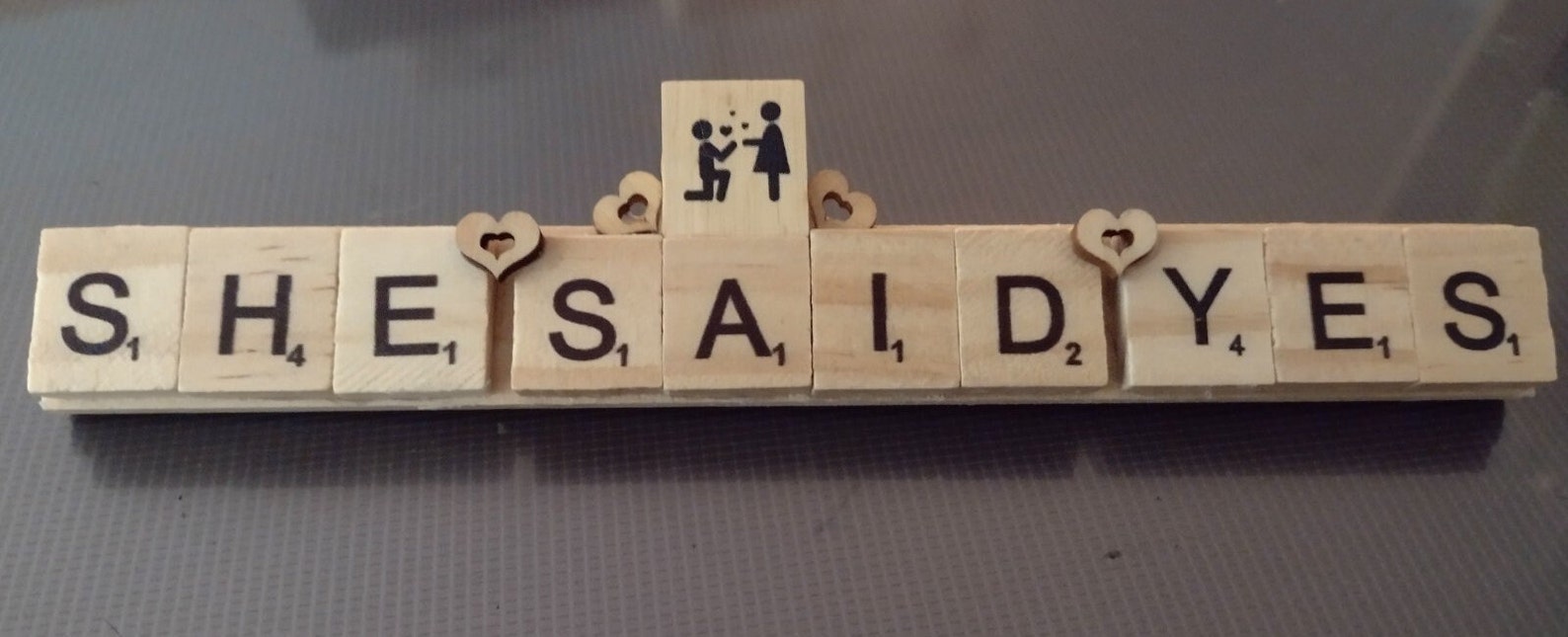 She Said Yes Sign, She Said Yes Plaque, Customized Gifts, Engagement ...