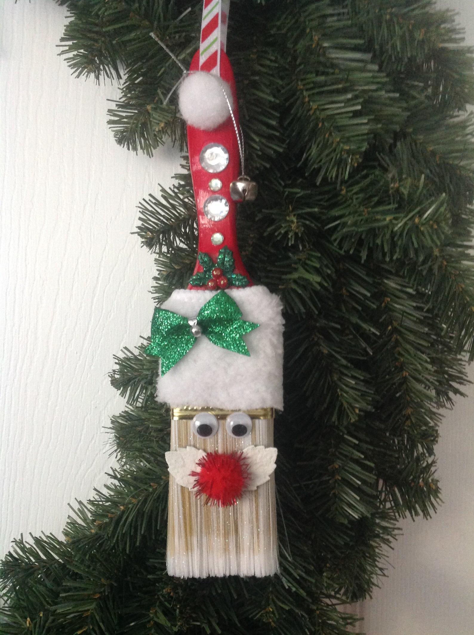 1 Paint Brush Santa Ornament Tree Ornament Santa Claus - Etsy