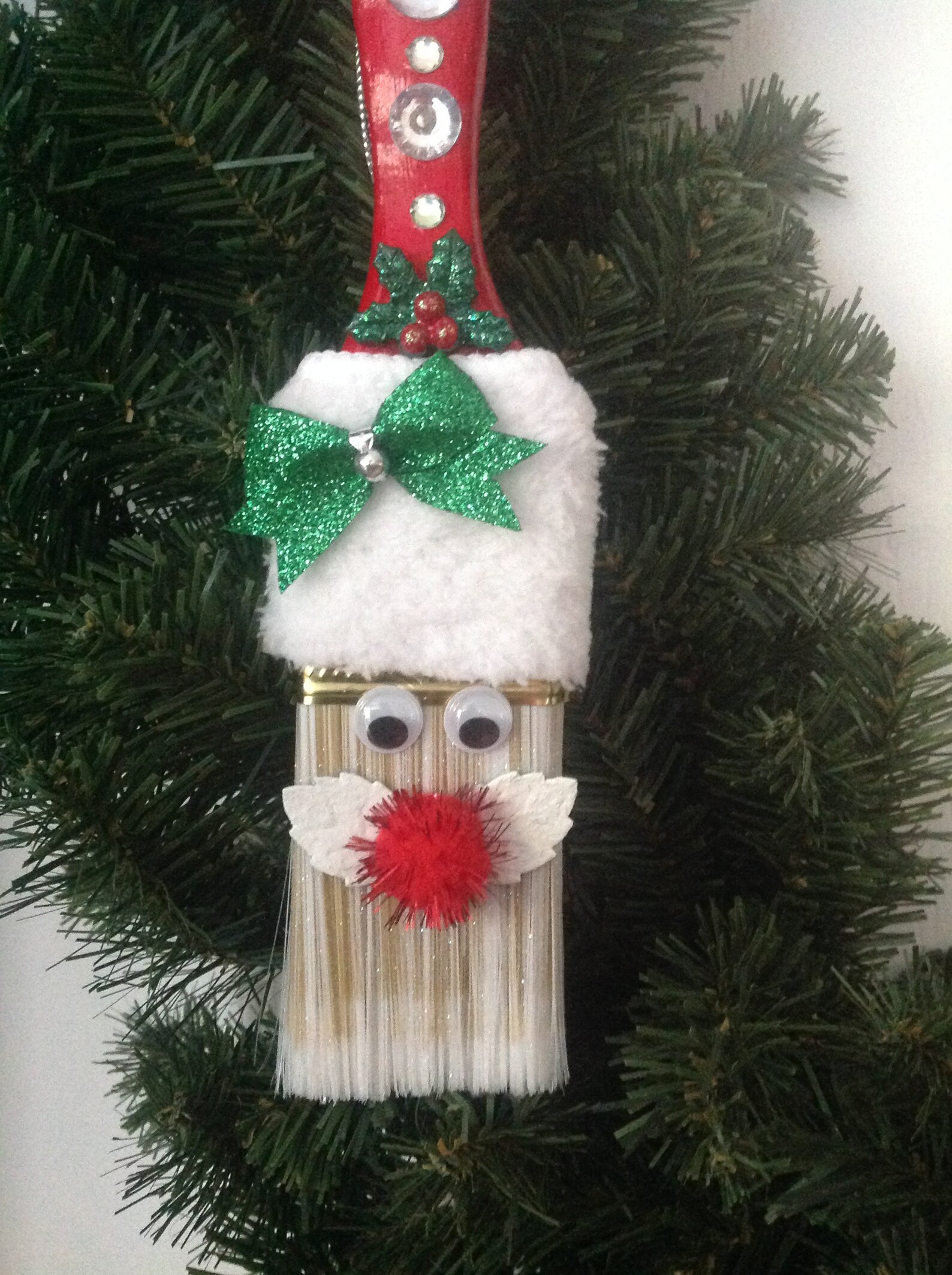 1 Paint Brush Santa Ornament Tree Ornament Santa Claus - Etsy UK