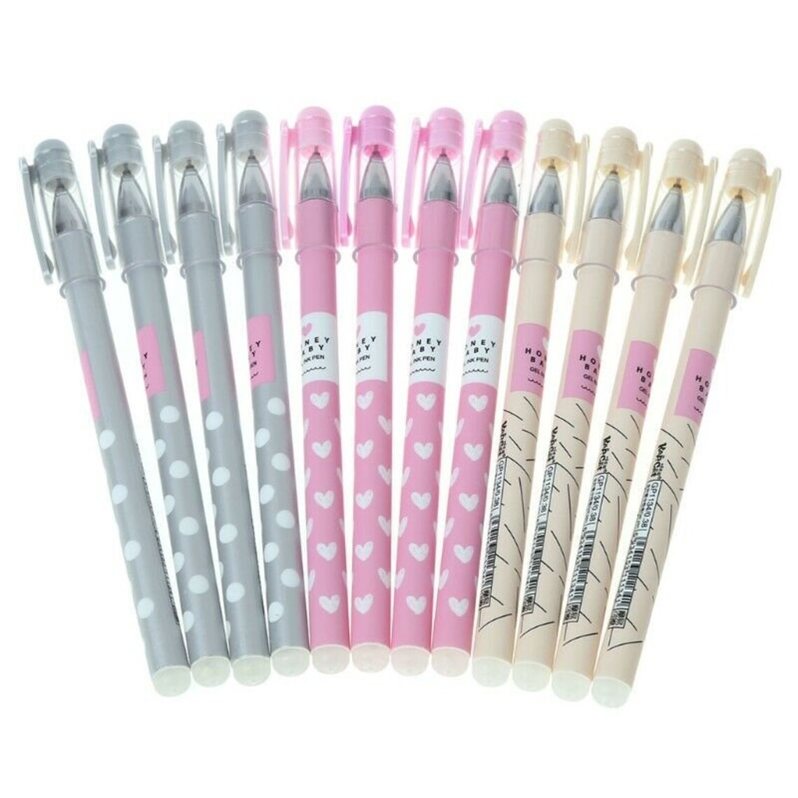 1 Pink Heart Gel Pen, Novelty Heart Pen, Polka Dot Gel Pen, School ...