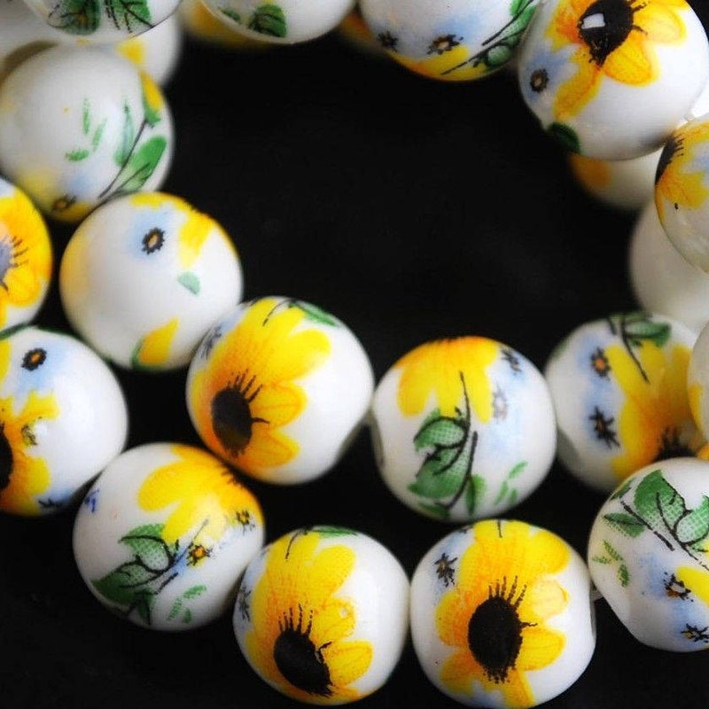 Beaded Sunflower - Etsy