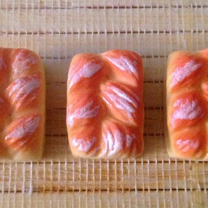 2 Mini Bread Loaf, Mini Resin Bread Loaves, Crafting Supplies, Mini ...